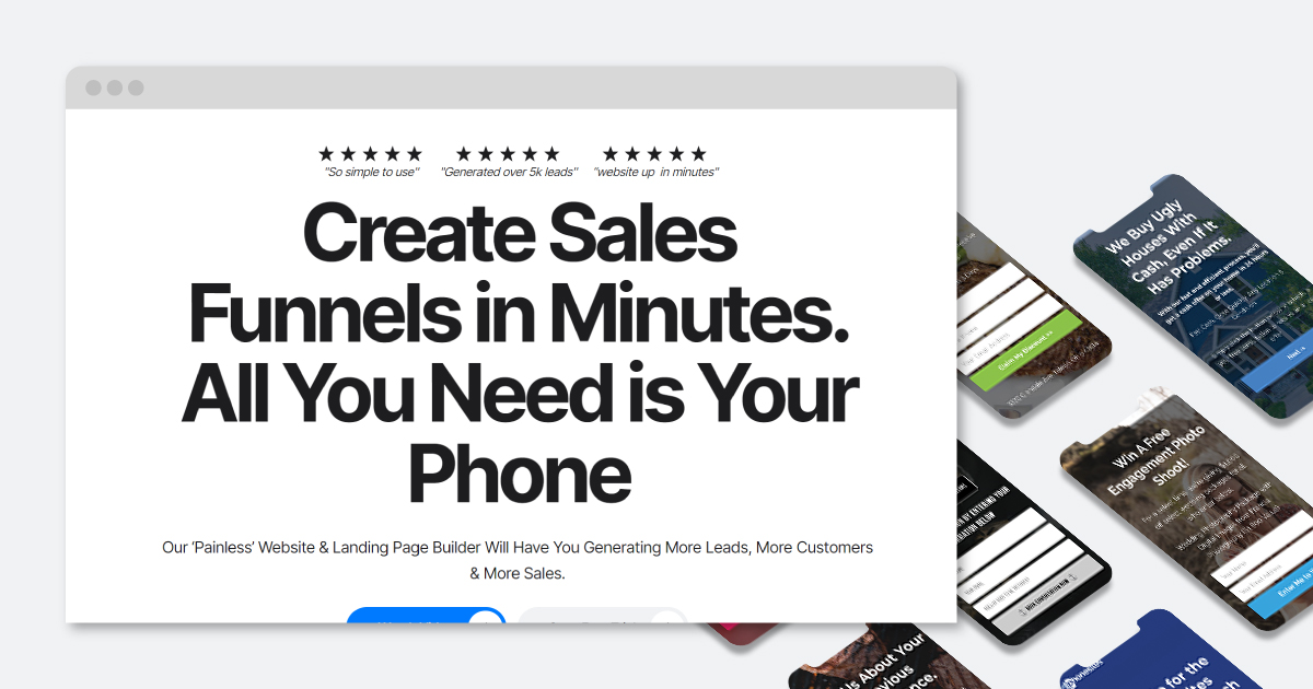 Phonesites: Launch Pages in Minutes from Your Phone