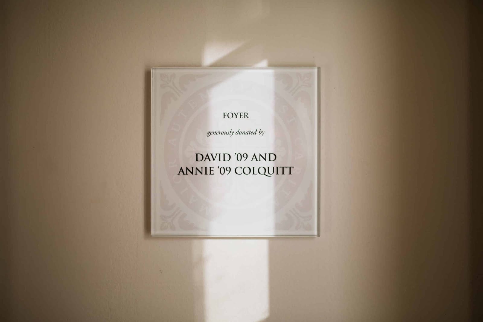 Donor Recognition Gallery – Plaques – PDG