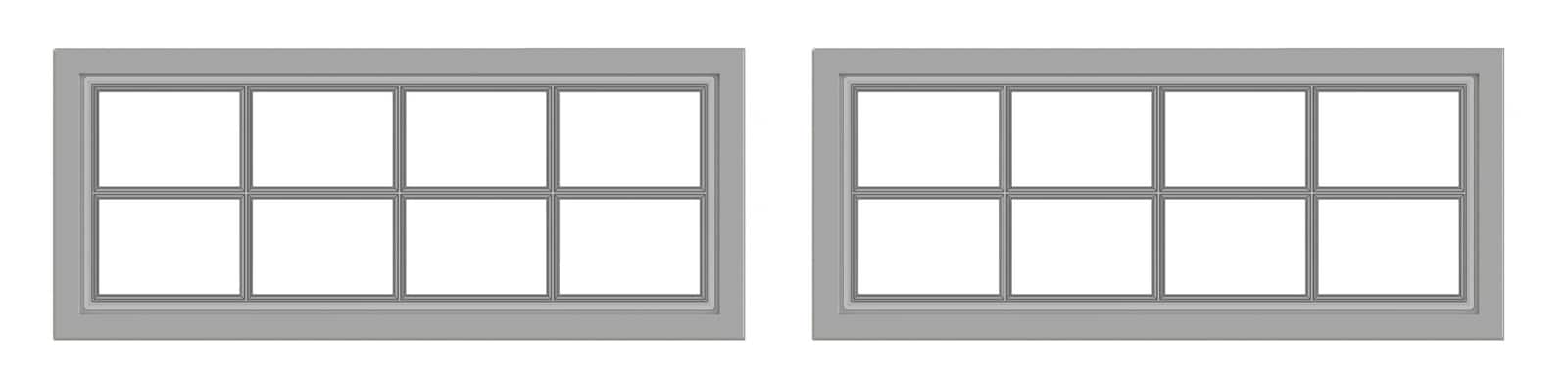 Smooth & V-Groove Overlay Residential Garage Door | Midland Garage Door