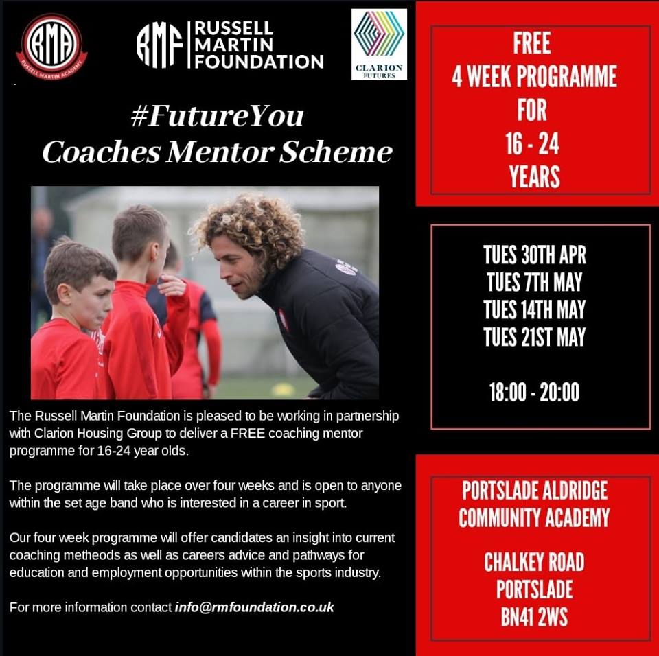 RMA running coach mentor scheme | Russell Martin Foundation