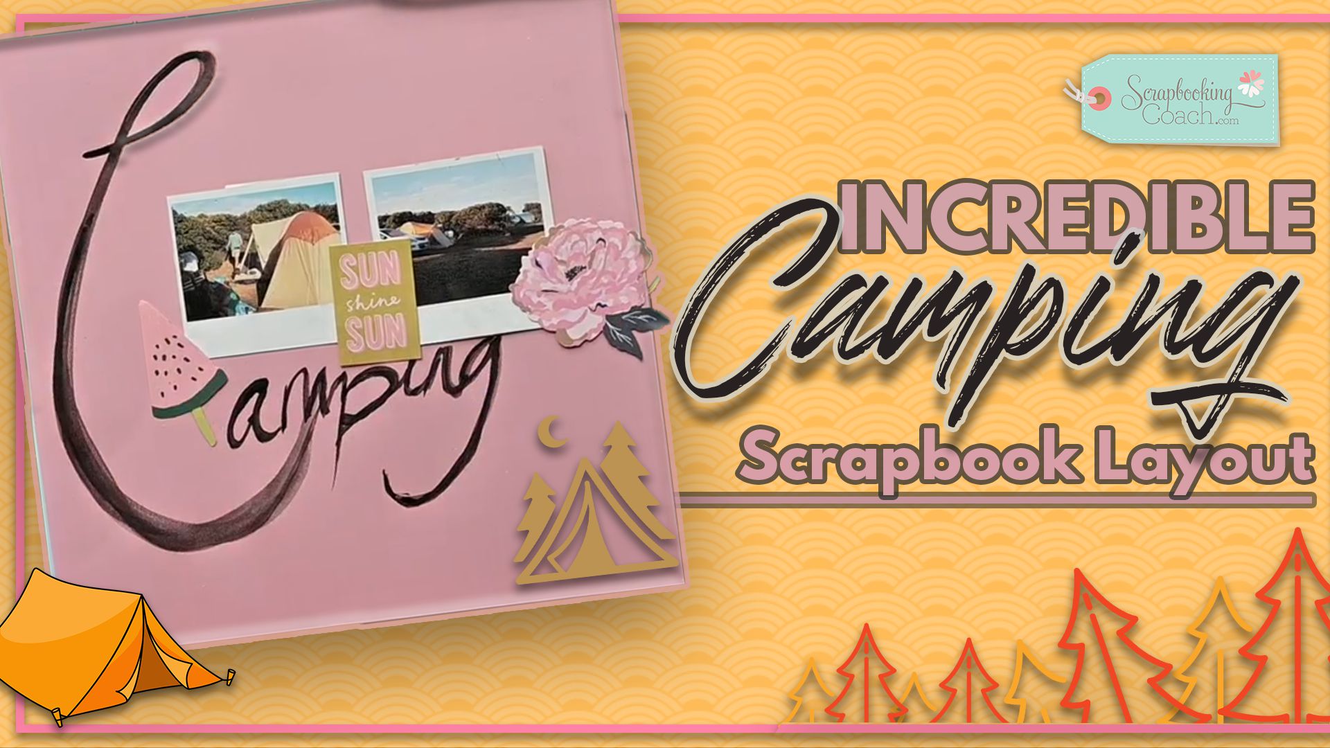 Incredible Camping Scrapbook Layout Scrapbooking Coach Incredible Camping Scrapbook Layout Scrapbooking Coach