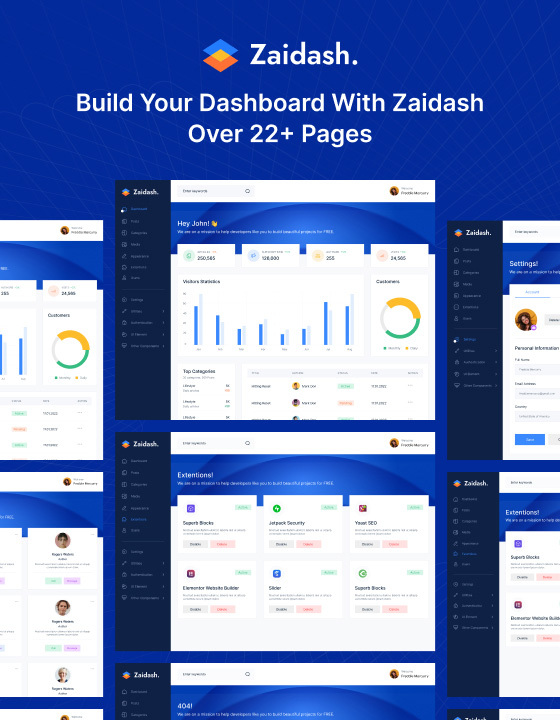 Zaidash - New Dashboard Webflow Template - FlowSites