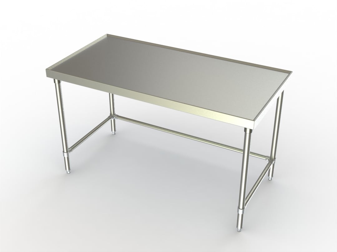 Work and Prep Tables with Cross-Bracing