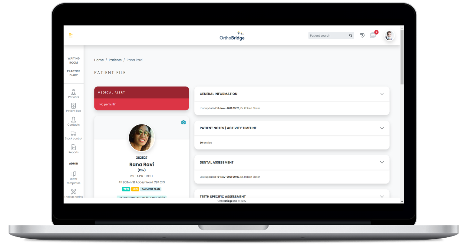 Patient management with Orthobridge