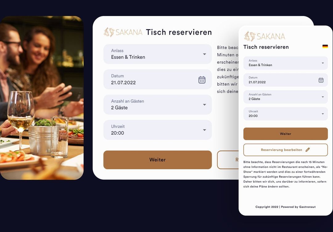 Reservierungssystem für Restaurants und Gastronomie
