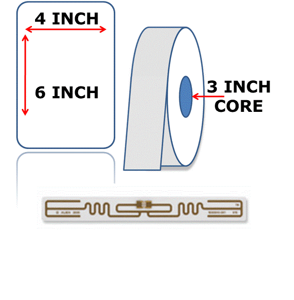 Zebra-Ready 4 x 6 RFID Roll