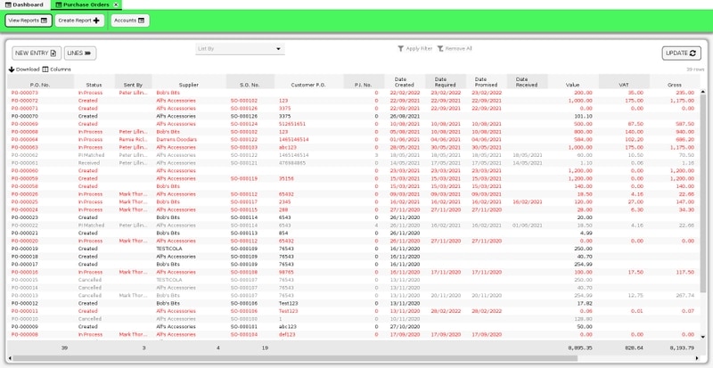 Create Purchase Orders - Statii MRP Software
