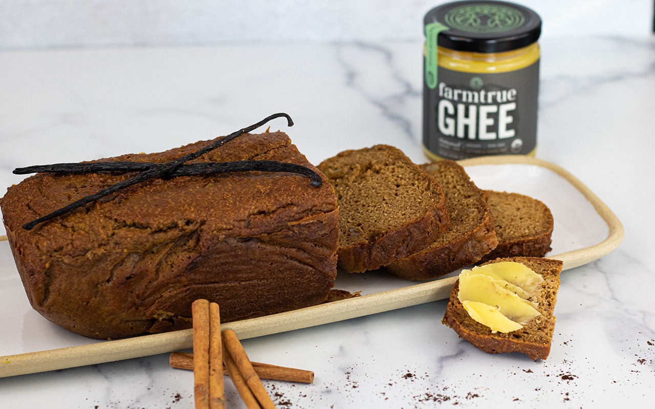 🎃🍞 Pumpkin Cinnamon Bread | Baking with Ghee