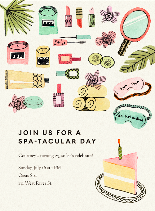 Spa Day Celebration | Evite