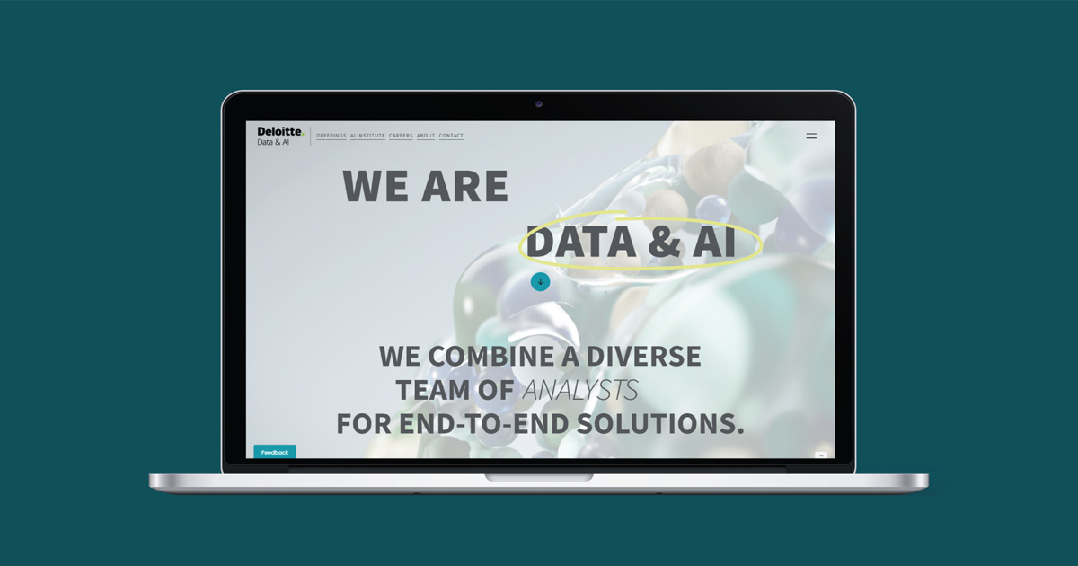 Deloitte Data and AI website design | Human Digital
