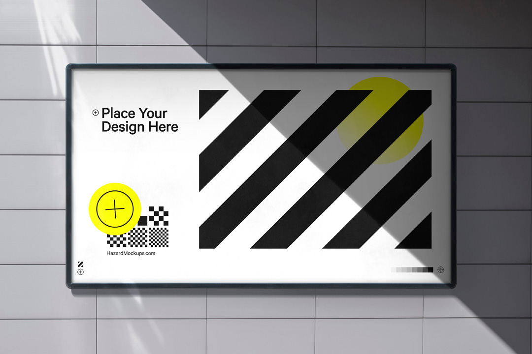 Hazard Mockups | Mesh Banner Mockup