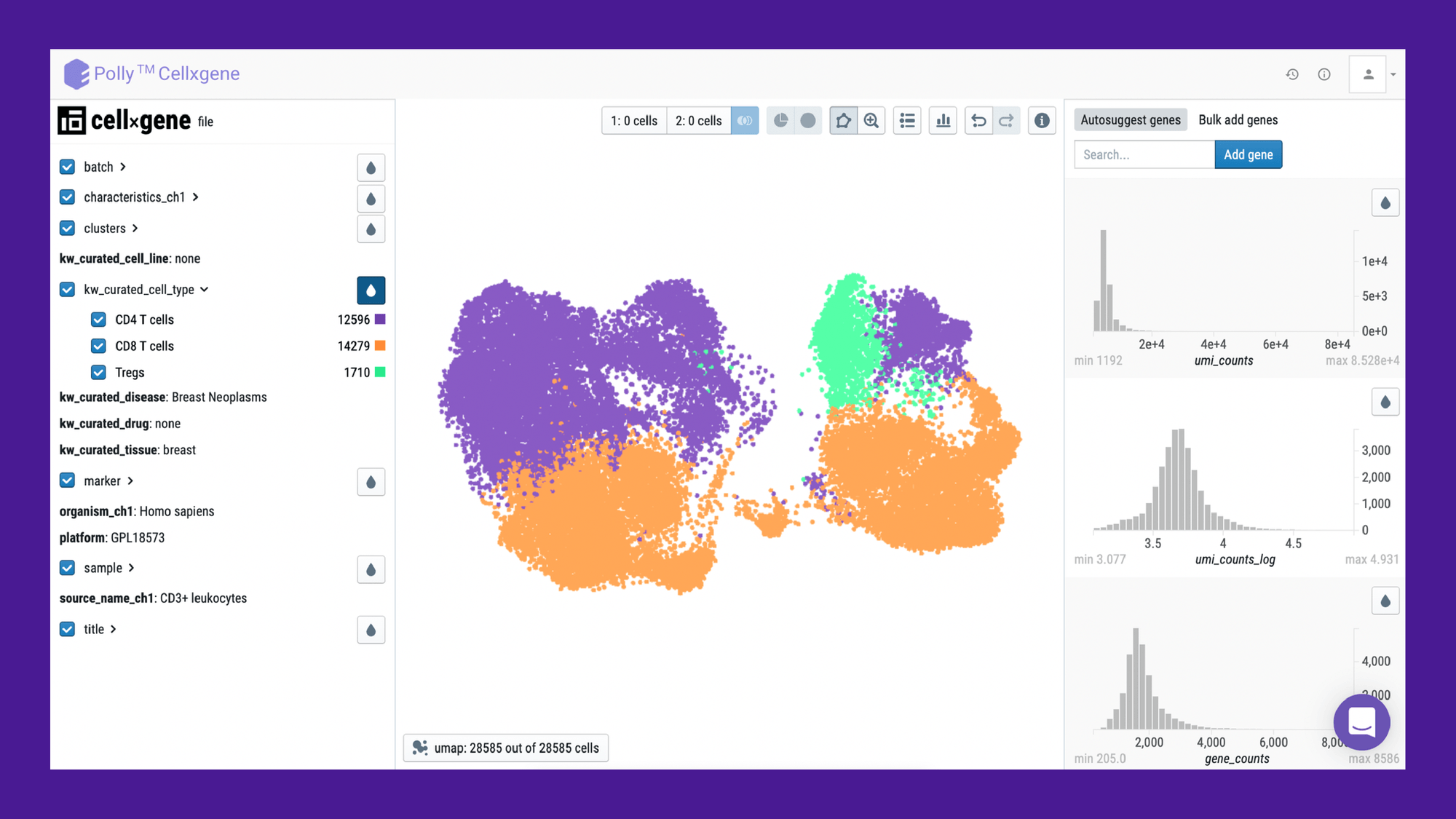 Visualizing Single Cell Datasets Using CellxGene