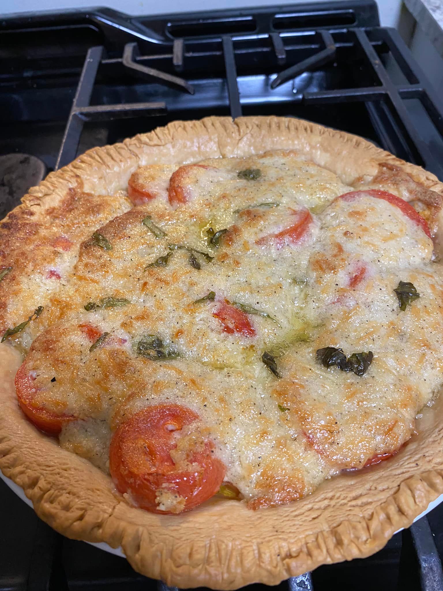 Gail's Roma Tomato Pie - Nana's Peas Love & Cornbread