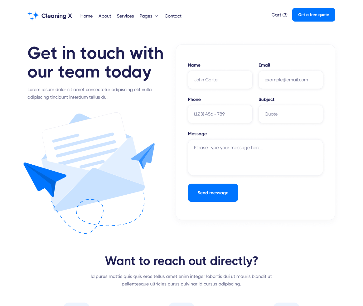 Cleaning X - Webflow Ecommerce website template