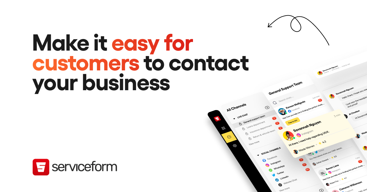 Serviceform | Make it easy for customers to contact your business