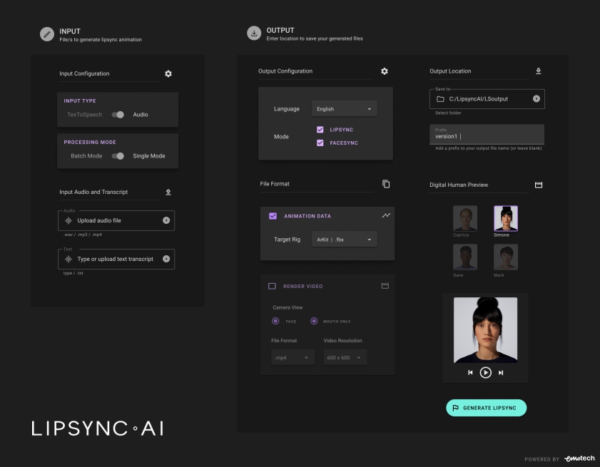 Lipsync AI APP Login | Emotech