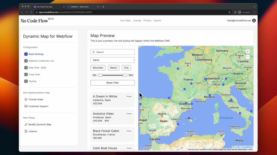 The Interactive and Dynamic Map for Webflow CMS – by No Code Flow