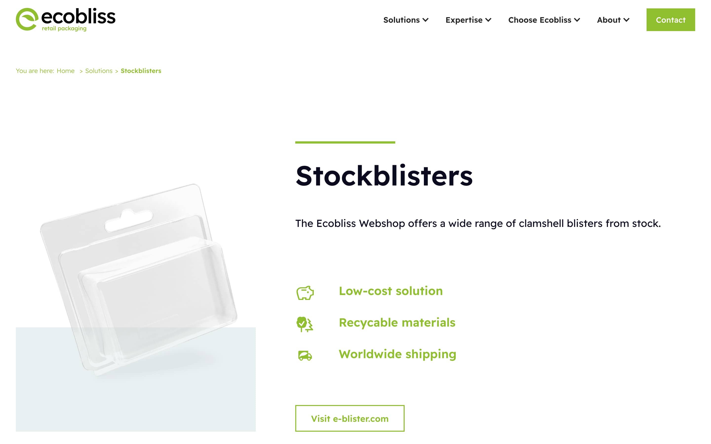 Stockblisters | Ecobliss Retail Packaging