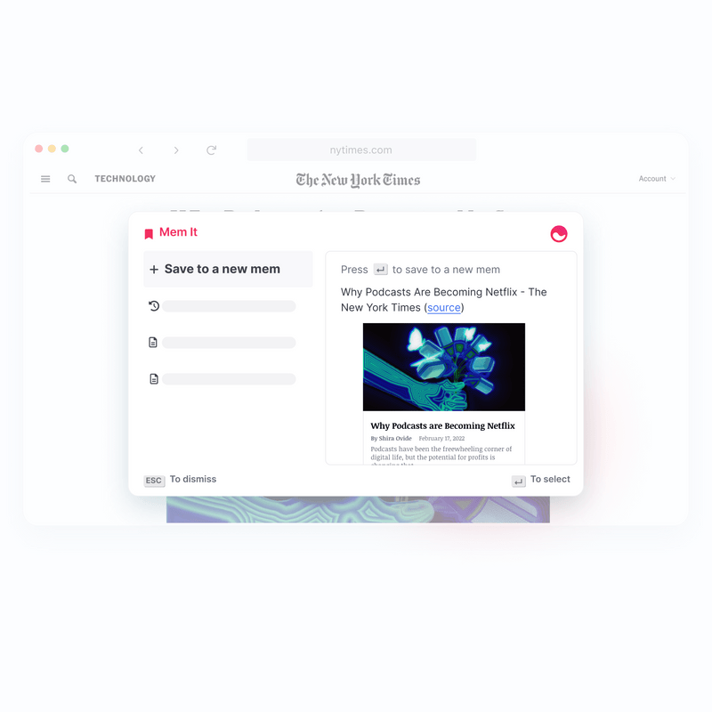 Mem: The self-organizing workspace