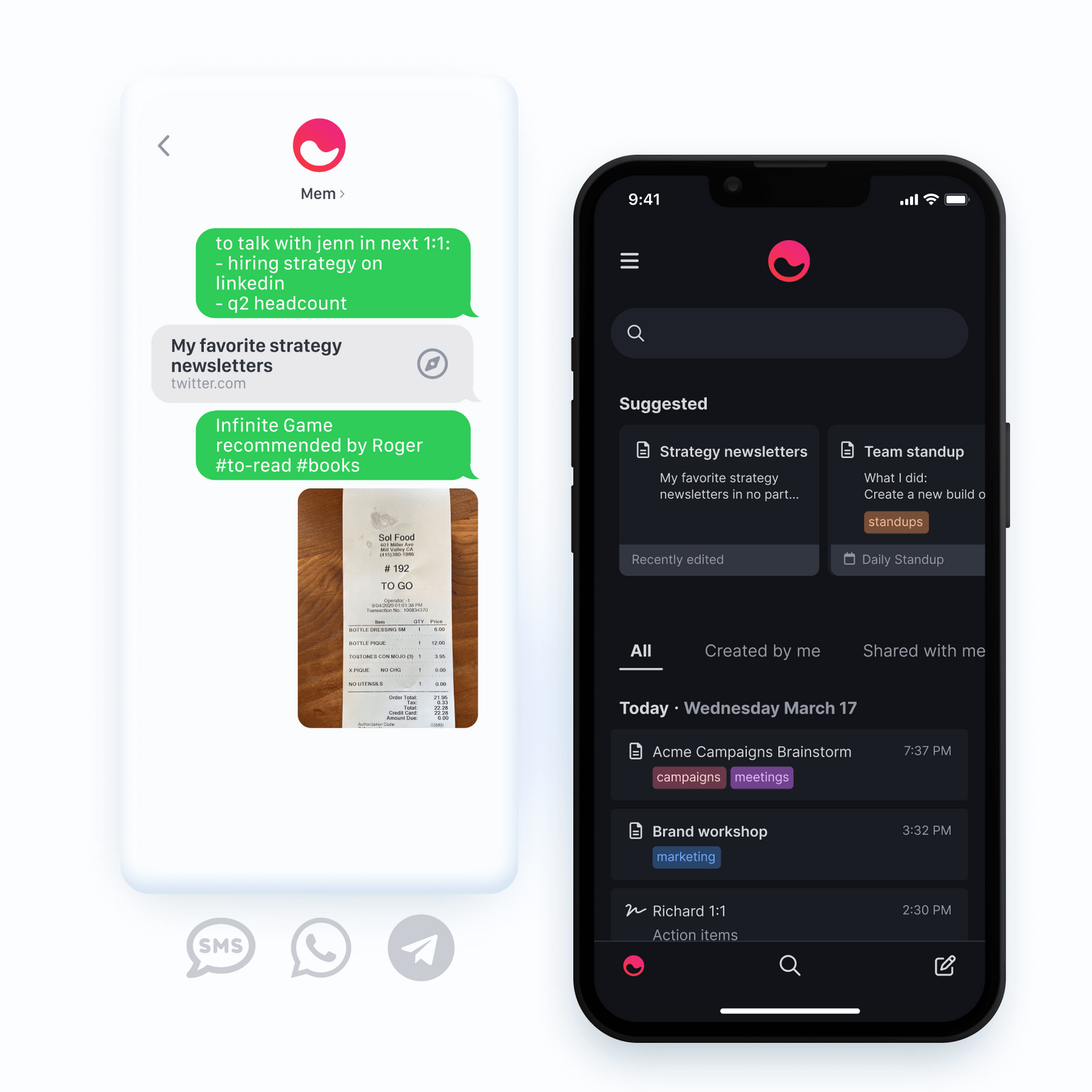 Mem: The self-organizing workspace