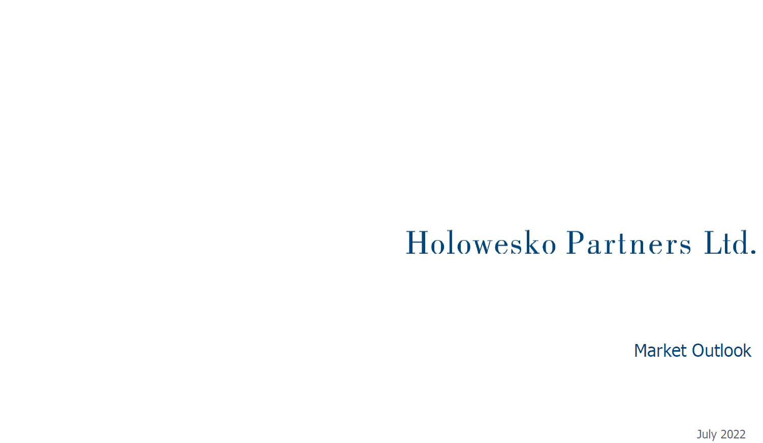Updates | Holowesko Partners
