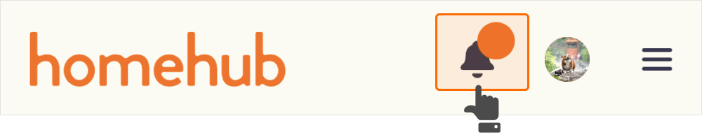 homehubアプリで履歴の通知を受け取る方法