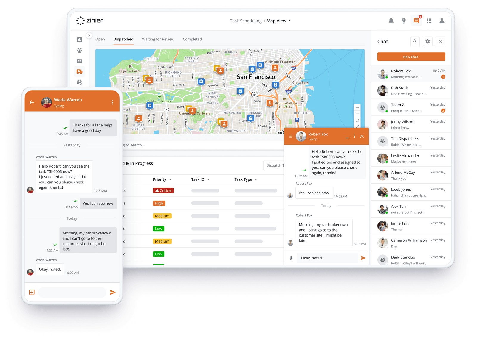 Chat & Collaboration Software for Field Service | Zinier