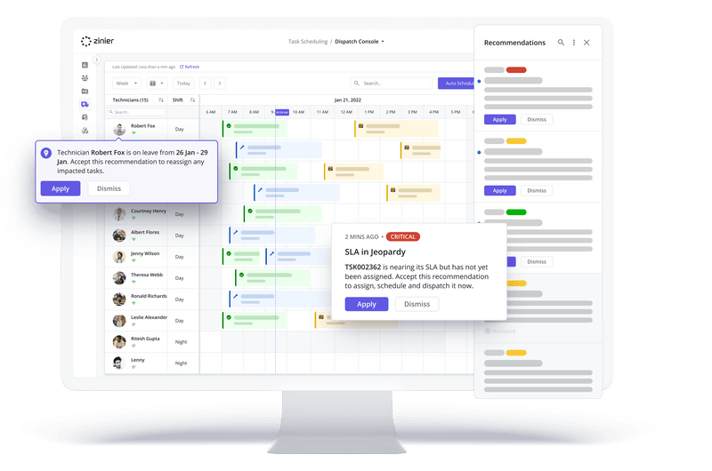 Zinier | No-code customizable field service software
