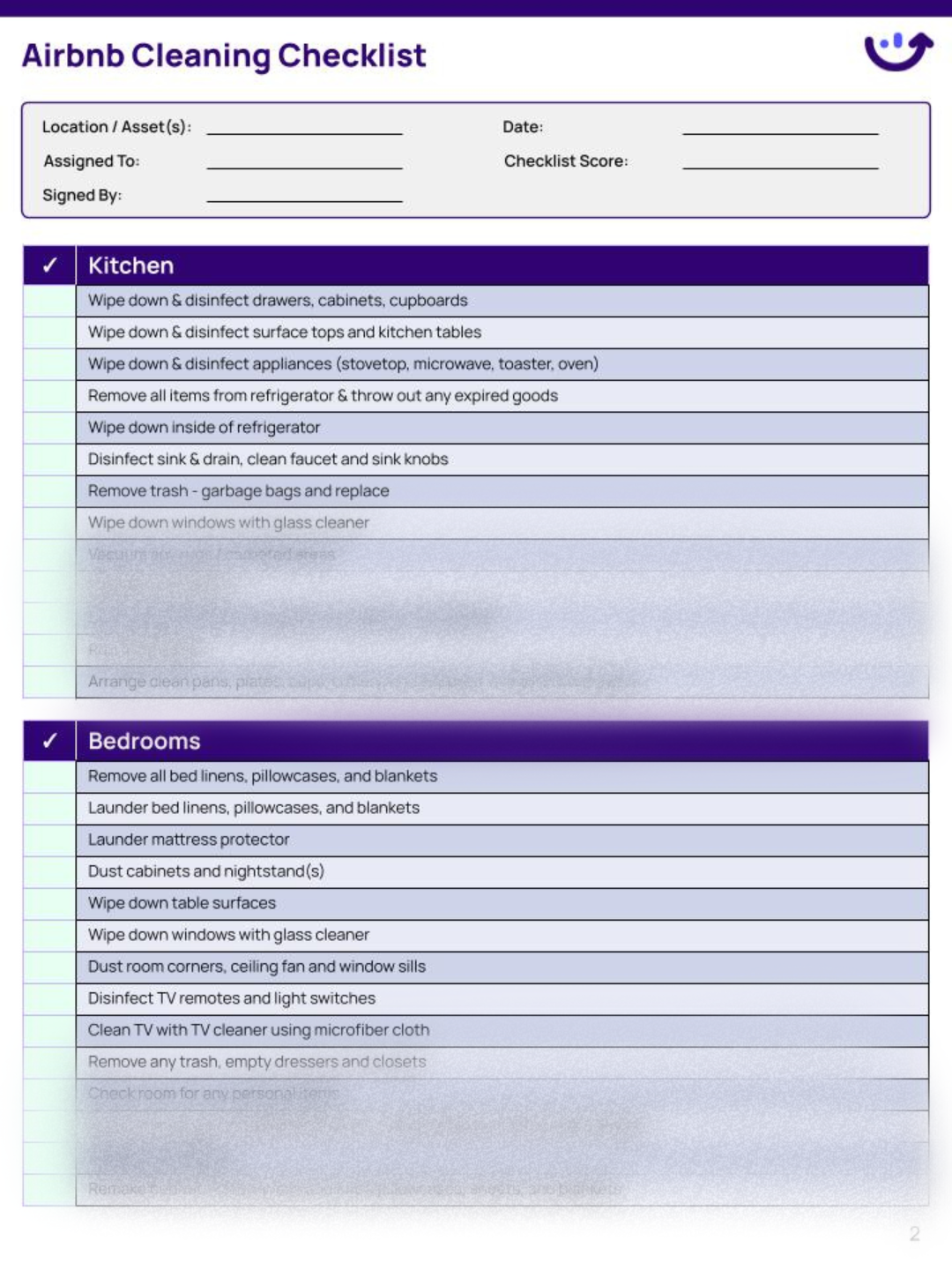Airbnb Cleaning Checklist Xenia Templates Airbnb Cleaning Checklist Xenia Templates