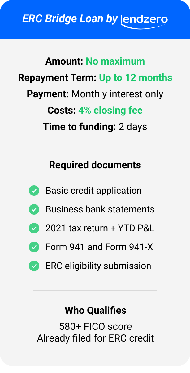 Apply for a ERC Bridge Loan with Lendzero
