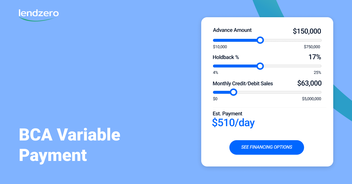 Lendzero | Business Cash Advance (Variable Payment)
