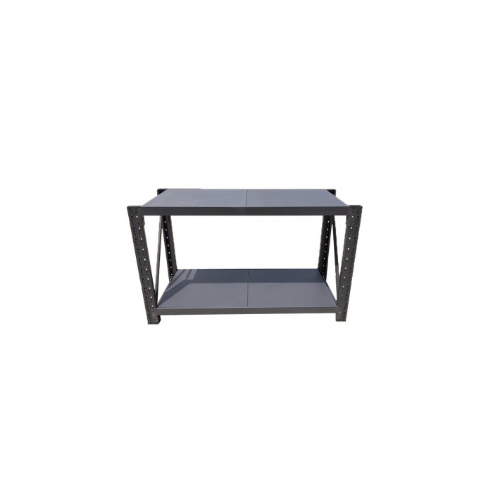 2M Heavy Duty Metal 2 Tier Workbench Unit Charcoal 6920K