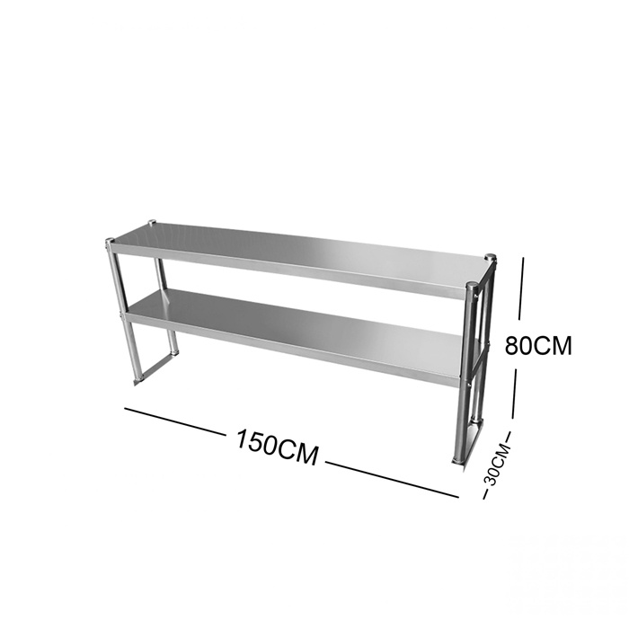 Stainless Steel Metal 2 Tier Workbench Extension Kitchen Bench