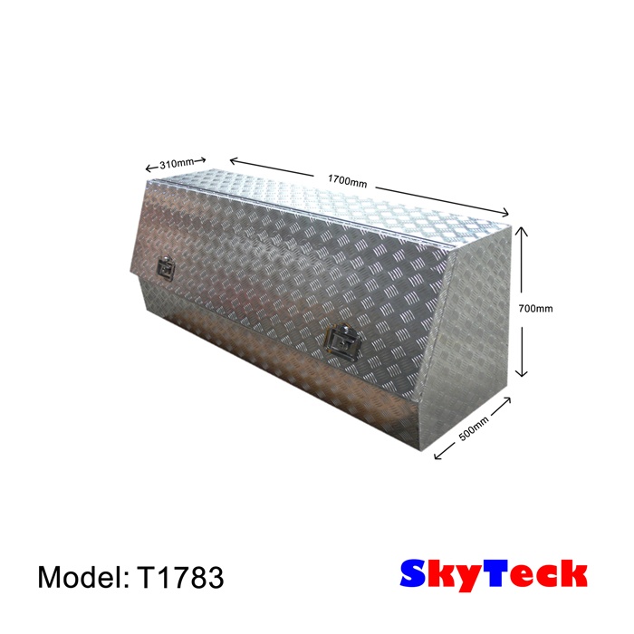 170CM ALUMINIUM CHECKERPLATE TOOL BOX UTE TRAILER STORAGE