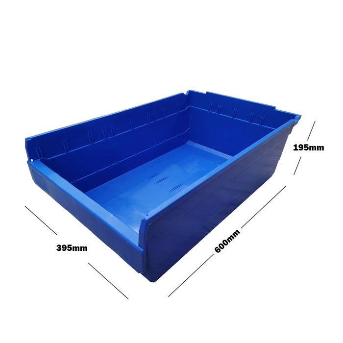 Blue Plastic Stackable Space Saving Storage Bin SF6420