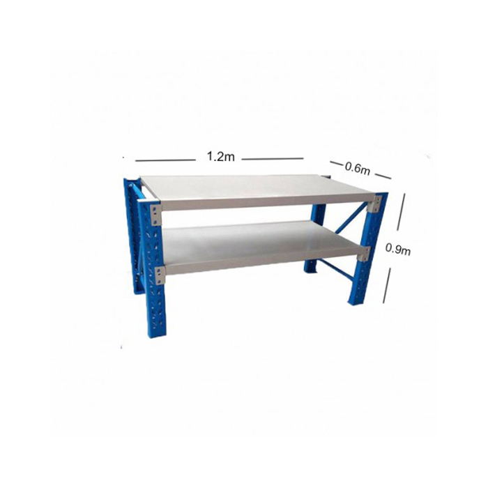 Heavy Duty Metal 2 Tier Workbench Unit Blue & Grey