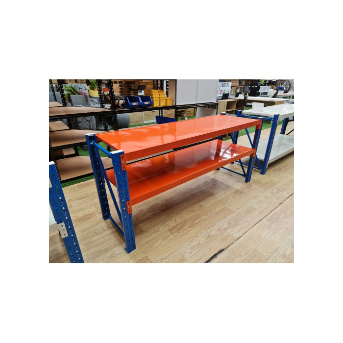 Heavy Duty Metal 2 Tier Workbench Unit Blue & Orange