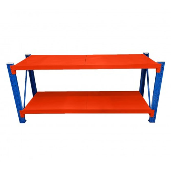 2M Heavy Duty Metal 2 Tier Workbench Unit Blue & Orange 6920BO