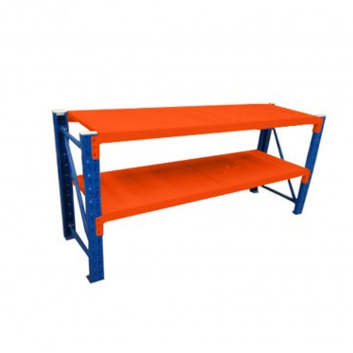 2M Heavy Duty Metal 2 Tier Workbench Unit Blue & Orange 6920BO