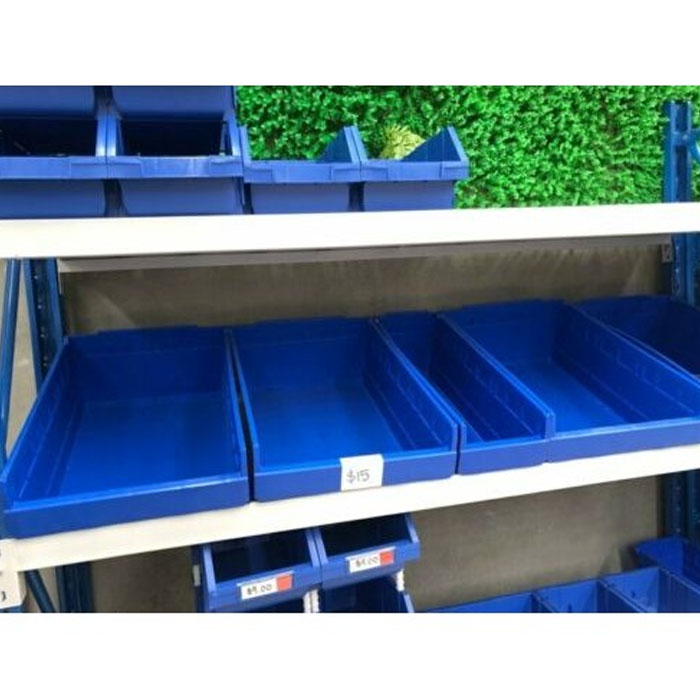 Blue Plastic Stackable Space Saving Storage Bin SF6420