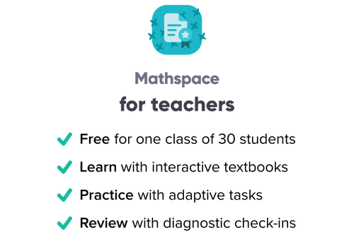 Sign up for a free Mathspace Personal account