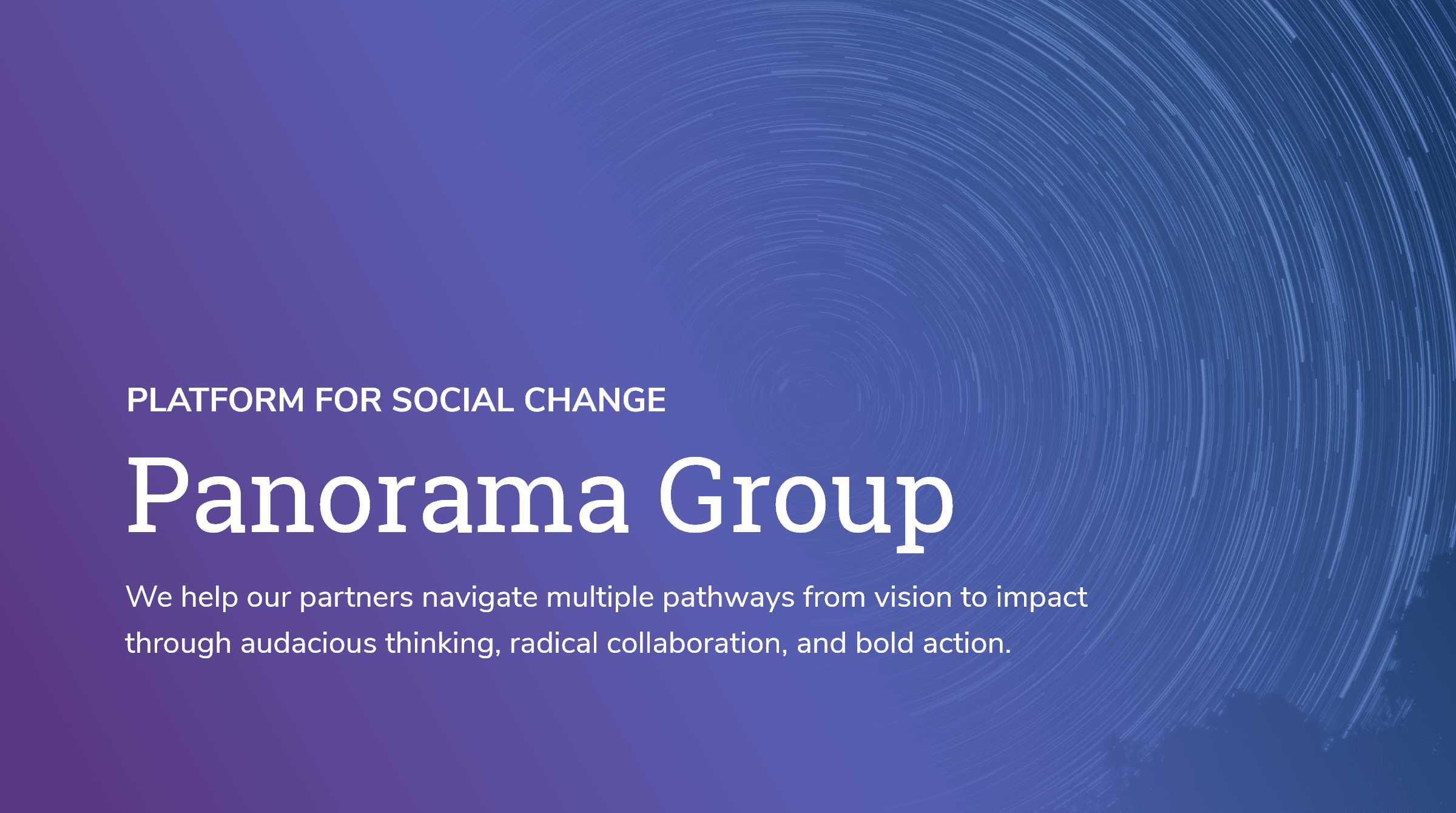 Panorama Group: Platform for Social Change