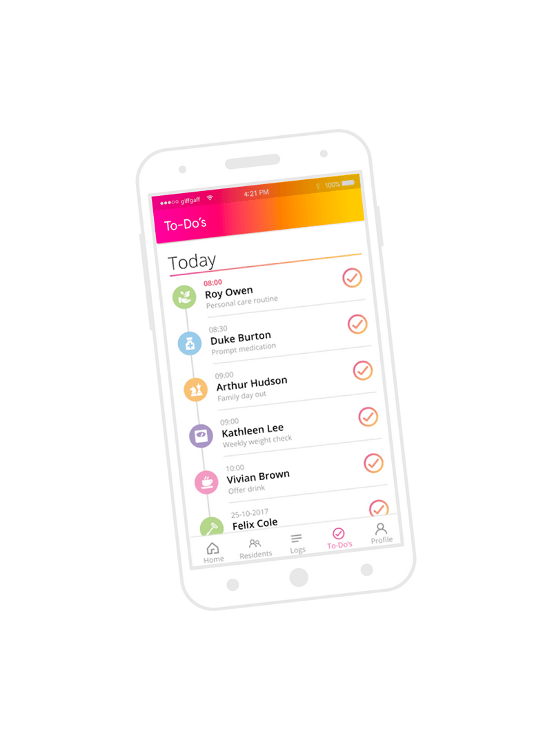 App for carers | Mobile care monitoring | Log my Care