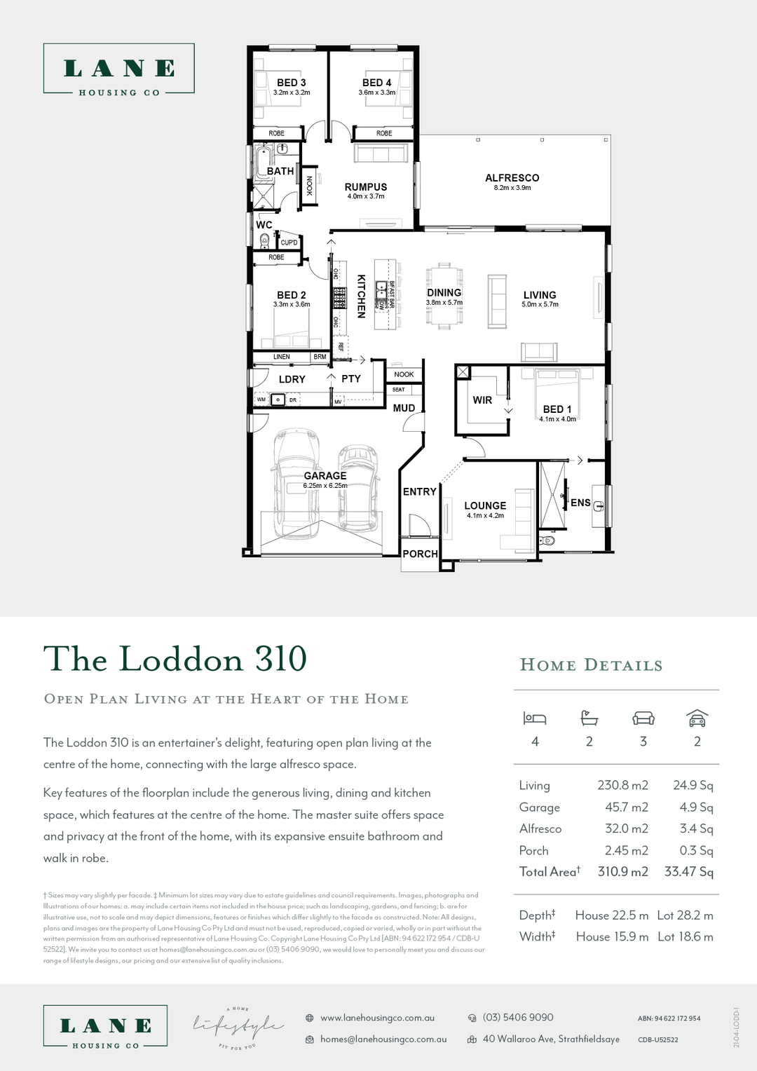 The Loddon Home Design | Lane Housing Co