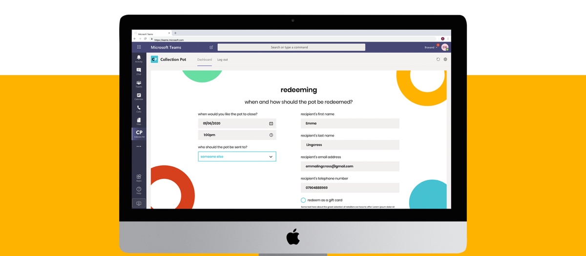 Collection Pot Teams App Launch