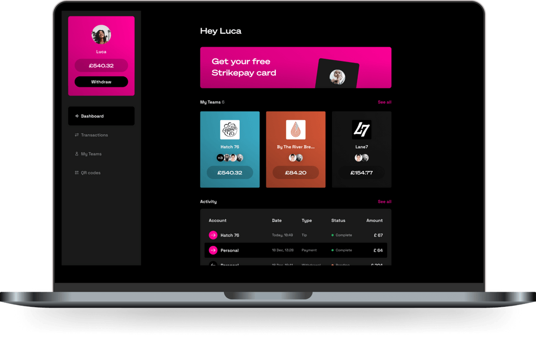Strikepay - Cashless Tipping & Payments