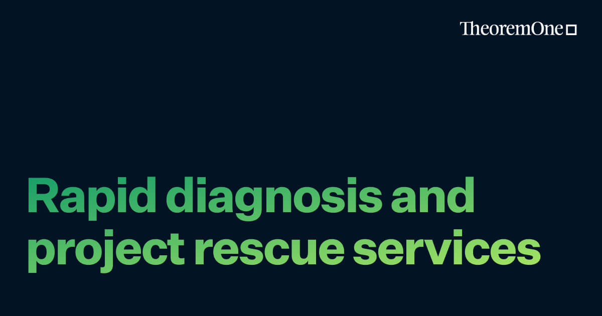 Project Rescue | Rapid diagnosis and digital product rescue