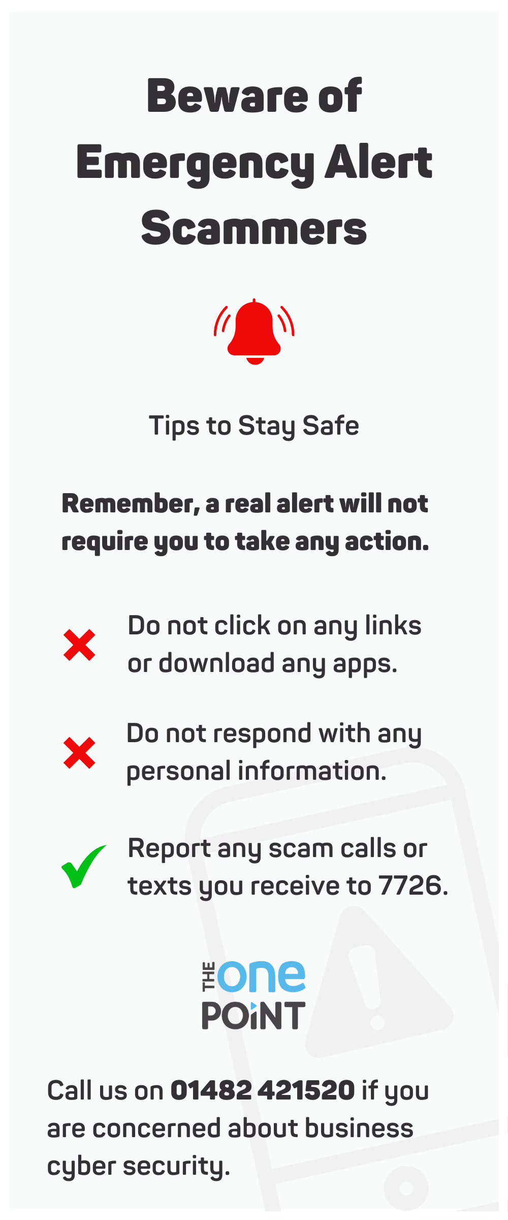 The One Point - Beware of emergency alert scammers: Tips to stay safe