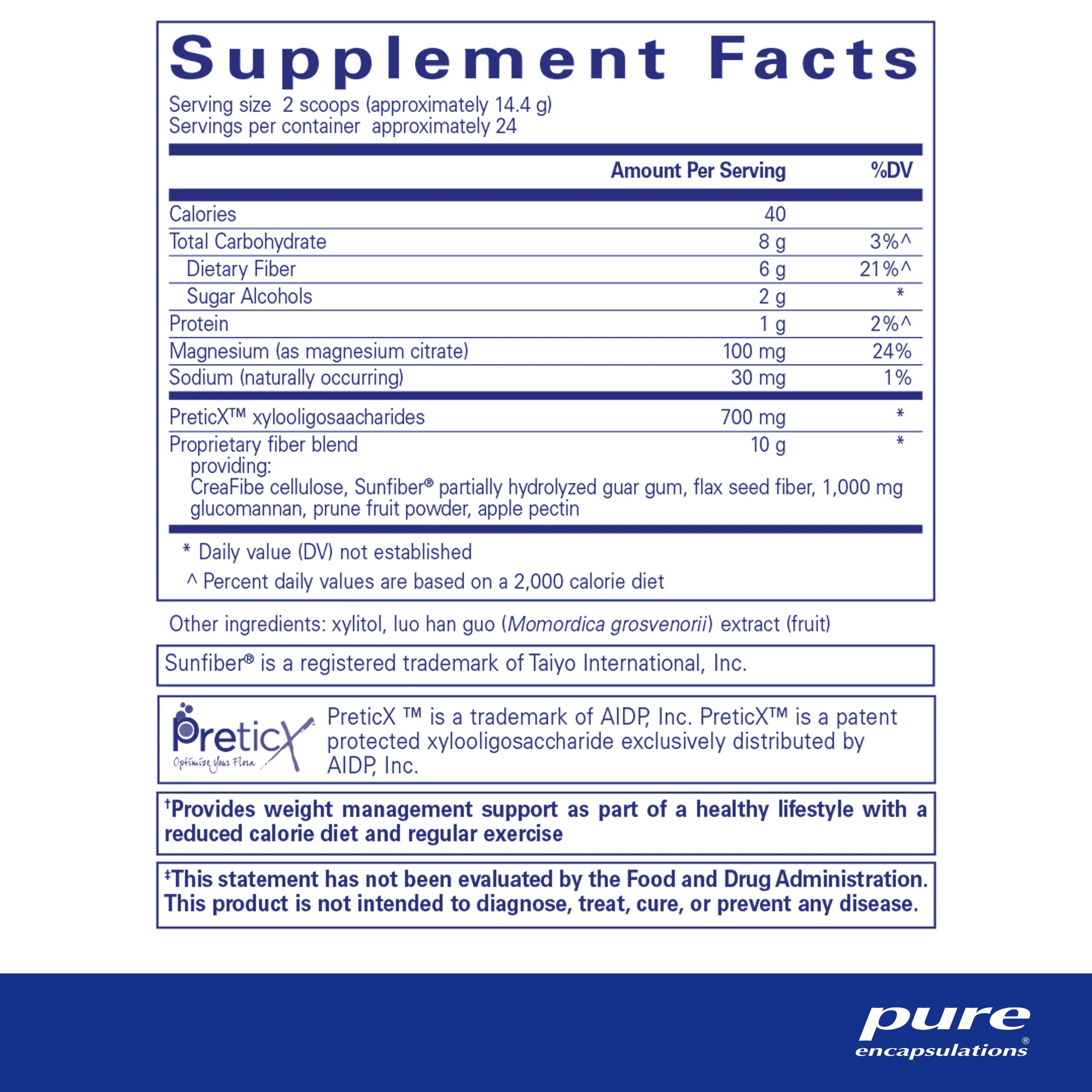 Pure Encapsulations PureLean Fiber | Body Science by Nick Recommended ...