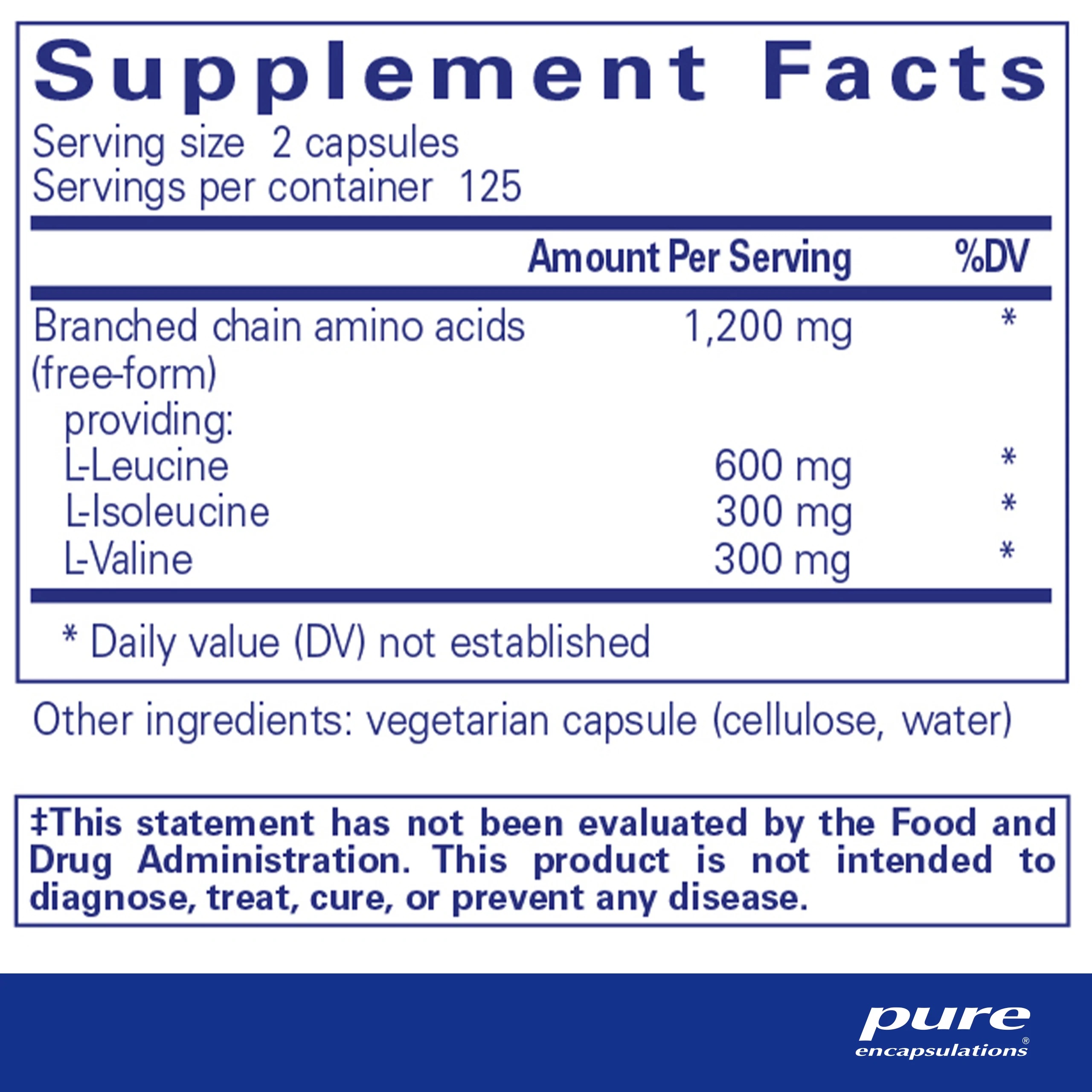 Pure Encapsulations BCAA Capsules | Body Science by Nick Recommended ...